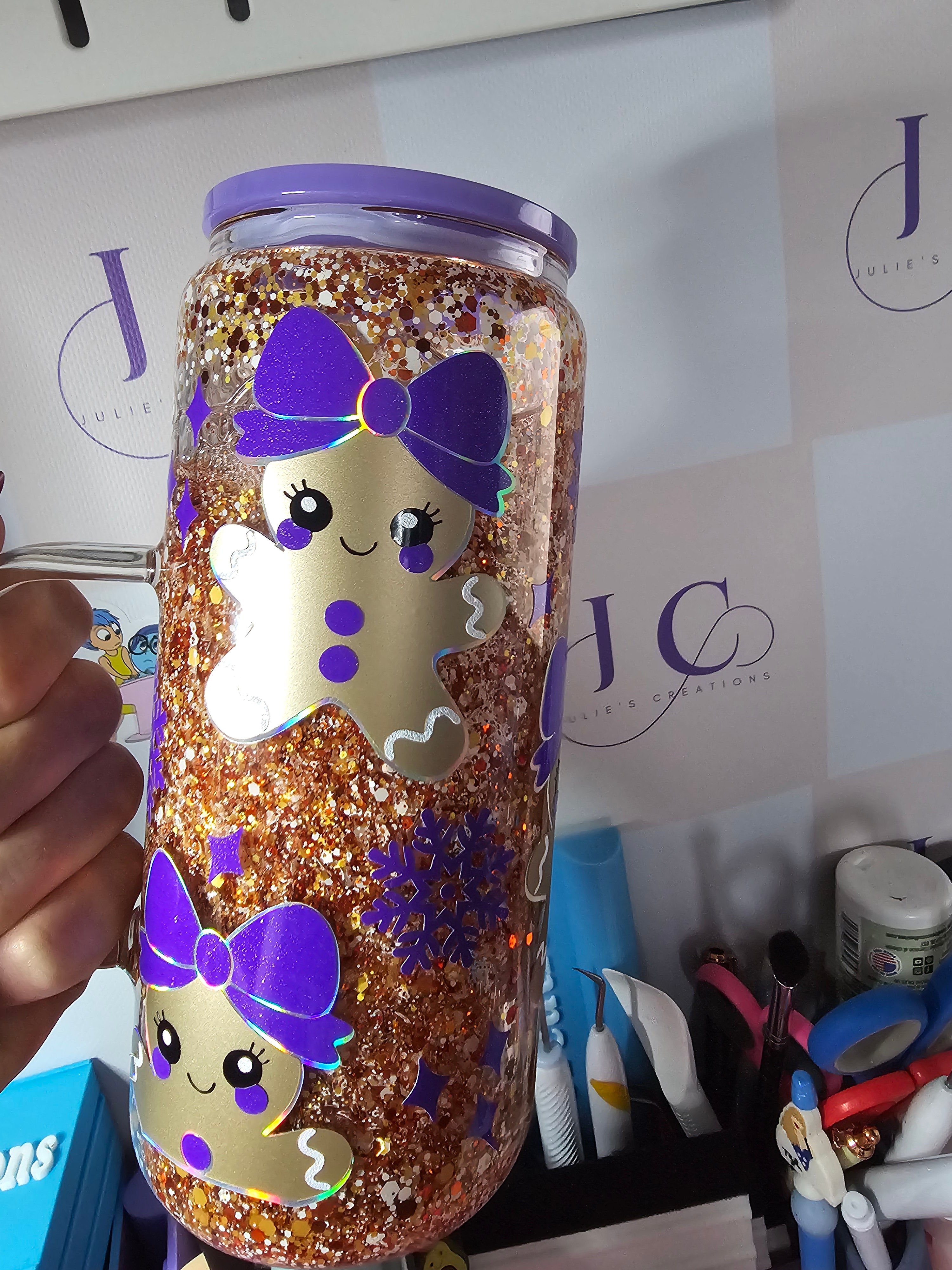 16 oz beautiful ginger lady with handle – Julie's Creations9